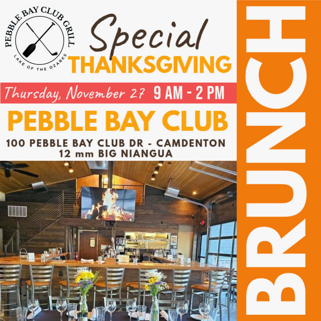 Thanksgiving Day Brunch – Pebble Bay Club – Waterfront Lodging and Grille